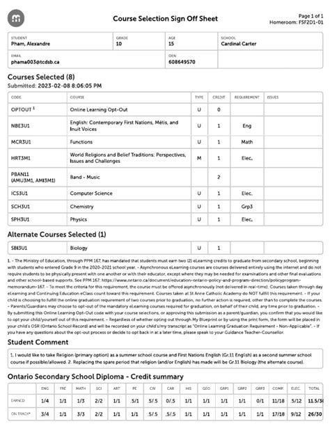 Gr11 Course Outline Pdf
