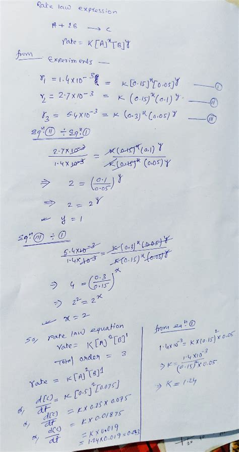 2 Consider The Reaction A 2b C Part A Whose Rate At 25°c Was Measured