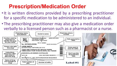Prescribed Medication Order And Communication Skillspptx