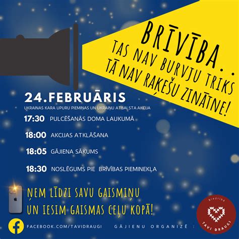 24 Februārī Aicina Uz Piemiņas Un Atbalsta Akciju Gaismas Ceļš Ukrainai Ziemellatvijalv