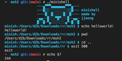 Github Jay13jeongminishell Linux Bash Clone Coding Project