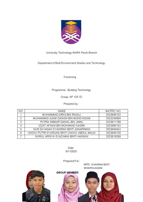 Traverse Repair University Technology Mara Perak Branch Department Of Built Environment