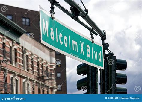 Malcolm X Blvd Harlem New York City Stock Image Image Of Sign