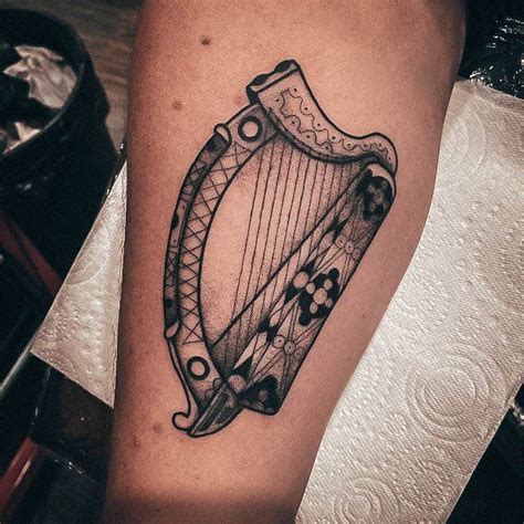 42 Irish Harp Tattoo Ideas In 2025 Irish Harp Tattoo Irish Harp Harp