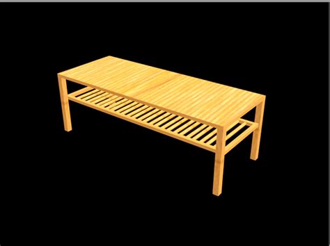 Wood Table 3d Model