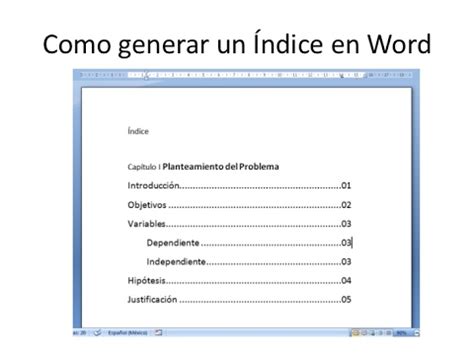 Indice AutomÁtico En Word Youtube