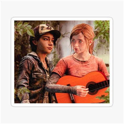 Ellie Playing Guitar For Clementine Sticker For Sale By Icycroft