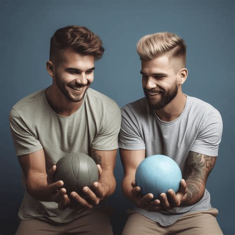 2 Guys Playing With Their Balls Rmidjourney