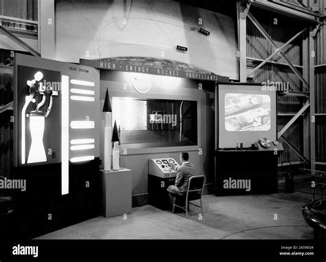 A Researcher Works A Demonstration Board In The Rocket Engine Test