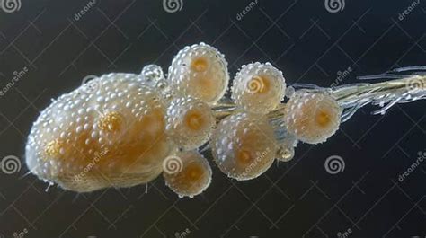 A Single Ovalshaped Worm Egg Attached To A Thin Strand Of Hair The Egg