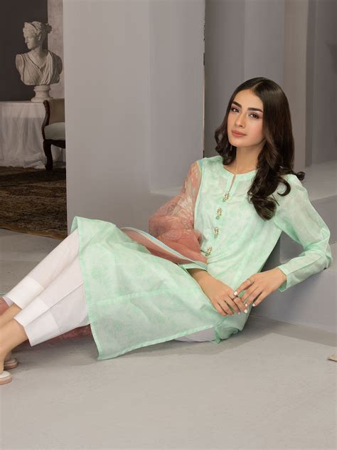 Limelight Summer Unstitched Printed Lawn 2 Piece Suit U2389 Mint