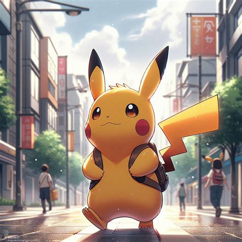 Pikachu Walks Through The Street By Vonikin On Deviantart