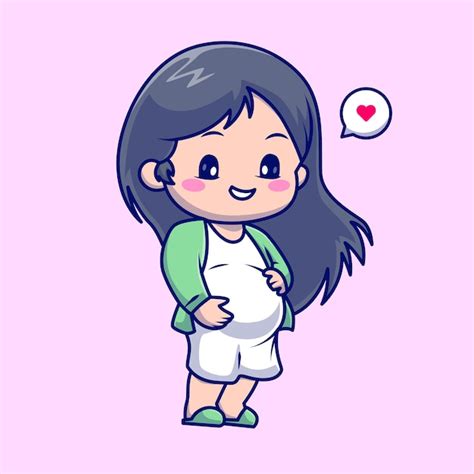 Ilustración Linda Del Icono Del Vector De La Historieta De La Madre