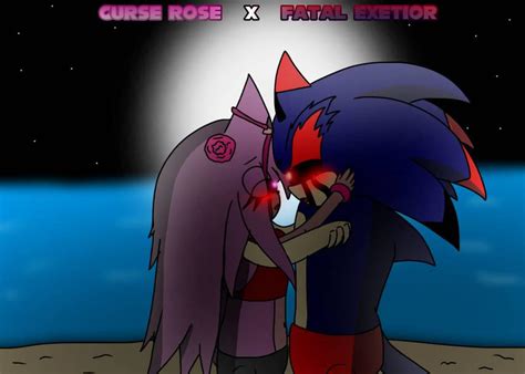 Fatal Exetiorsonicexe X Curse Roseamy At Beach By Dark Suicide34 On Deviantart