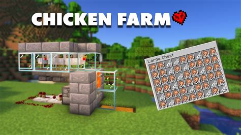 Minecraft Easy Automatic Chicken Farm At Alyssa Wekey Blog