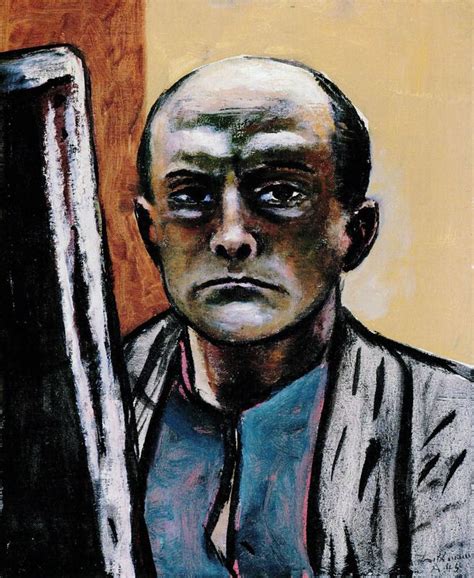 Max Beckmann Selbstbildnis 1945 In Olive Und Braun Max Beckmann German Expressionism