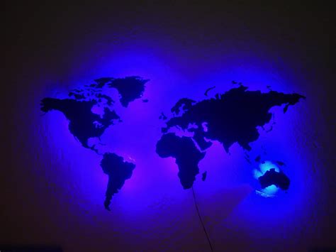 Backlit World Map From An Old Pvc Pipe 15 Steps With Pictures