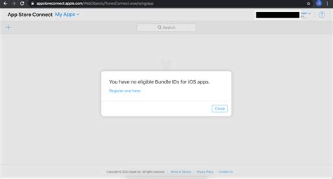 App Store You Have No Eligible Bundle Ids For Ios Apps Register One