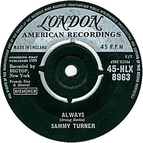 From The Vaults Sammy Turner Born 2 June 1932