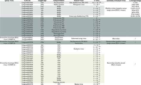 Virus Species Identified Through Transcriptome Mining Download