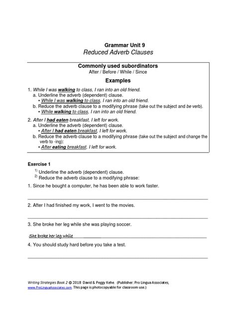 Reduced Adverb Clauses Download Free Pdf Clause Adverb