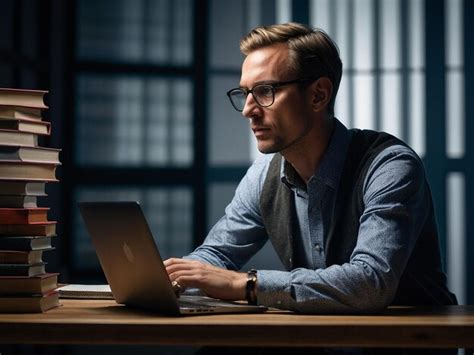 Data Warehouse Specialist Leaning Forward With A Lapto 31 Premium Ai