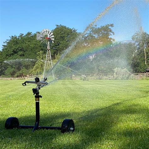 Hydrosure Telescopic Orbit Rotating 1 2 Zinc Impact Lawn Sprinkler On