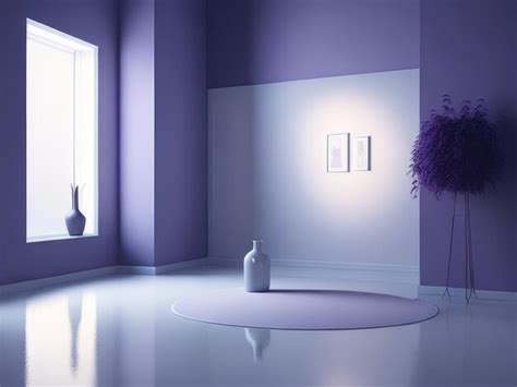 Premium Photo A Peaceful Purple Room Background