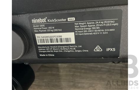 Segway Ninebot Kickscooter Max Lot 1532229 Allbids