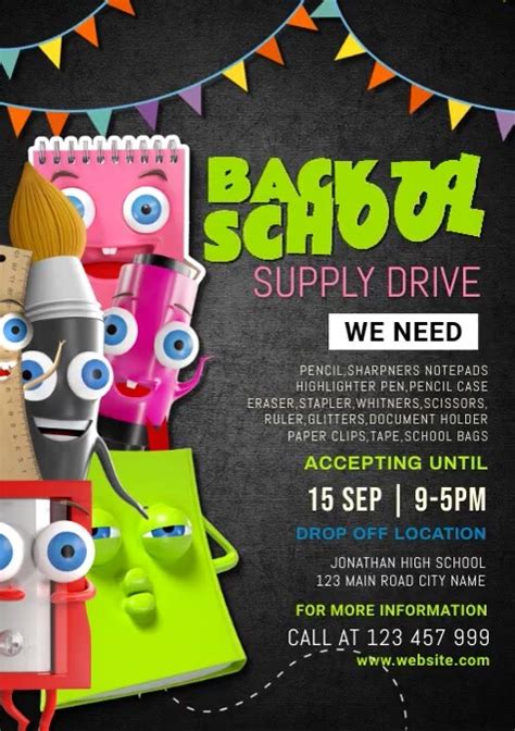 Back To School Event School Template Postermywall