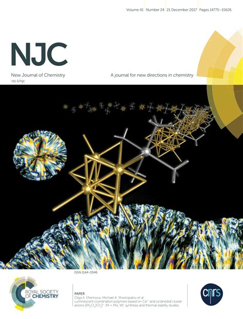 Pdf Luminescent Coordination Polymers Based On Ca 2 And Octahedral Cluster Anions M 6 Cl I