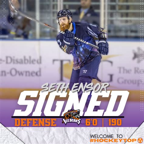 Ice Bears Tab Strong Defenseman Ensor Knoxville Ice Bears