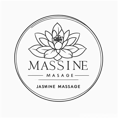 Jasmine Massage Logo Design Stable Diffusion Online