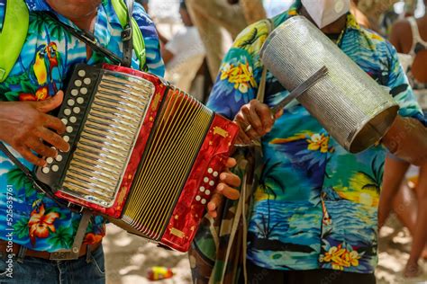 Dominican Republic Beach Musicians Merengue Music Playing The