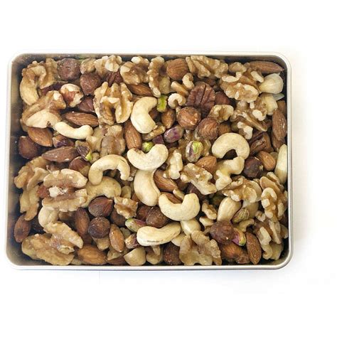 Raw Mixed Nuts In A Tin Nuts Pick
