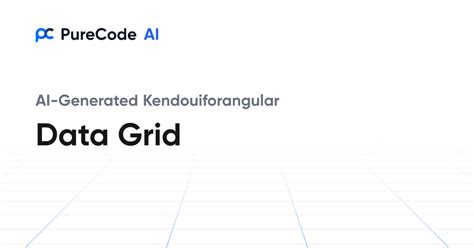 Build Great Kendouiforangular Data Grid Components Faster Using Ai Tools