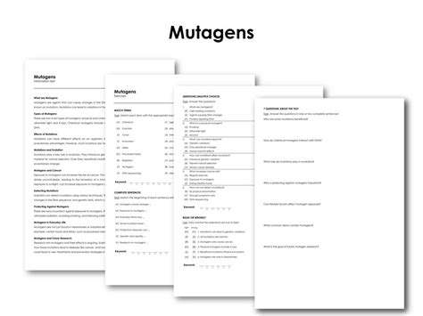 Mutagens Made By Teachers