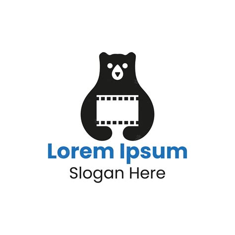 Premium Vector Initial Bear Film Logo Negative Space Vector Template