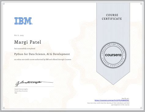 Completed Python Course With Ibm And Coursera Margi Patel Posted On