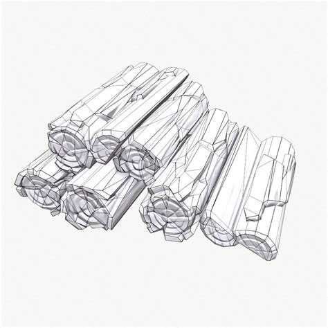 Stylized Logs 3d Model 12 Ma Fbx Obj Free3d
