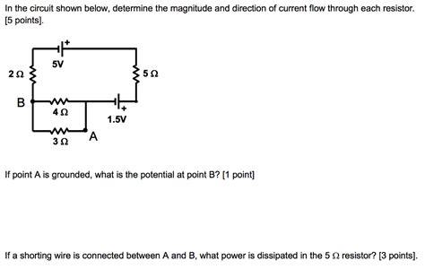 Solved In The Circuit Shown Below Determine The Magnitude