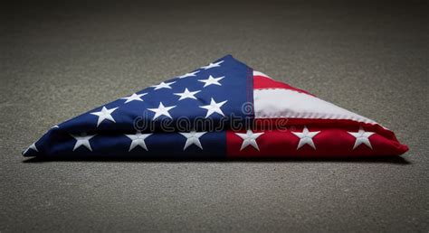 Folded American Flag Memorial Day Patriotic Symbol Tribute Respect