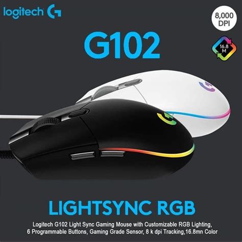 Jual Mouse Gaming Logitech G102 Lightsync Shopee Indonesia