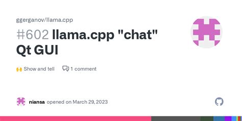 Llama Cpp Chat Qt Gui Ggerganov Llama Cpp Discussion Github