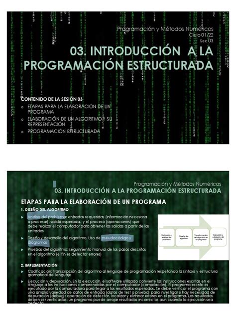 03 IntroducciÓn A La ProgramaciÓn Estructurada Clases Semana 3 Descargar Gratis Pdf