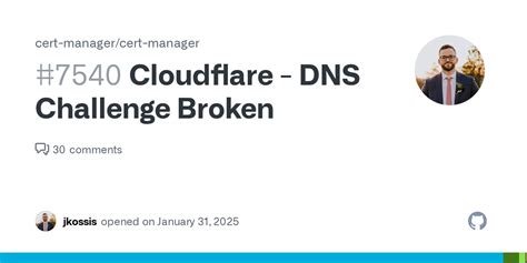Cloudflare Dns Challenge Broken · Issue 7540 · Cert Managercert Manager · Github