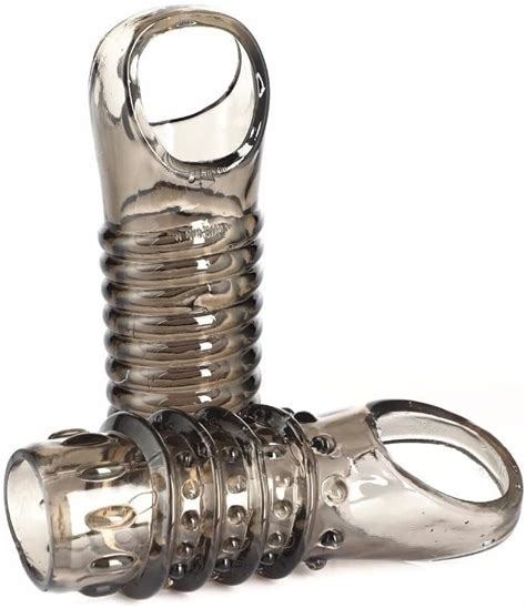 2pcs Silicone Penis Sleevesdelayed Soft Sleeve For Penis