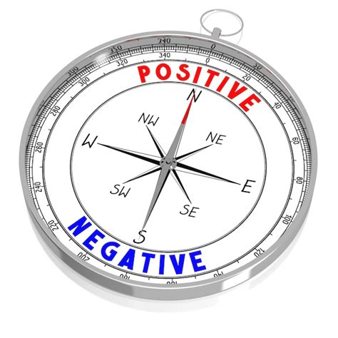 Premium Photo Positive Or Negative 3d Compass