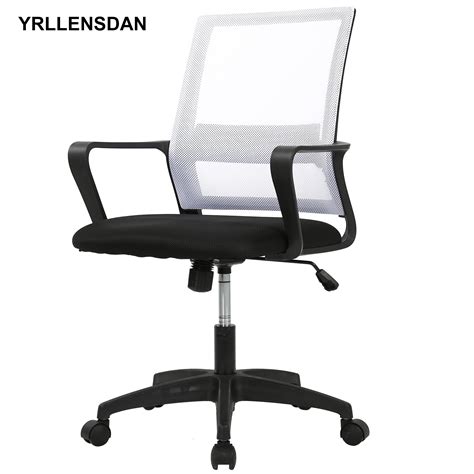 Yrllensdan Mesh Office Chair With Wheels Rolling Desk Chair With Arms