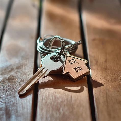 A Miniature House And A Key Together In The Frame Evoke The Essence Of